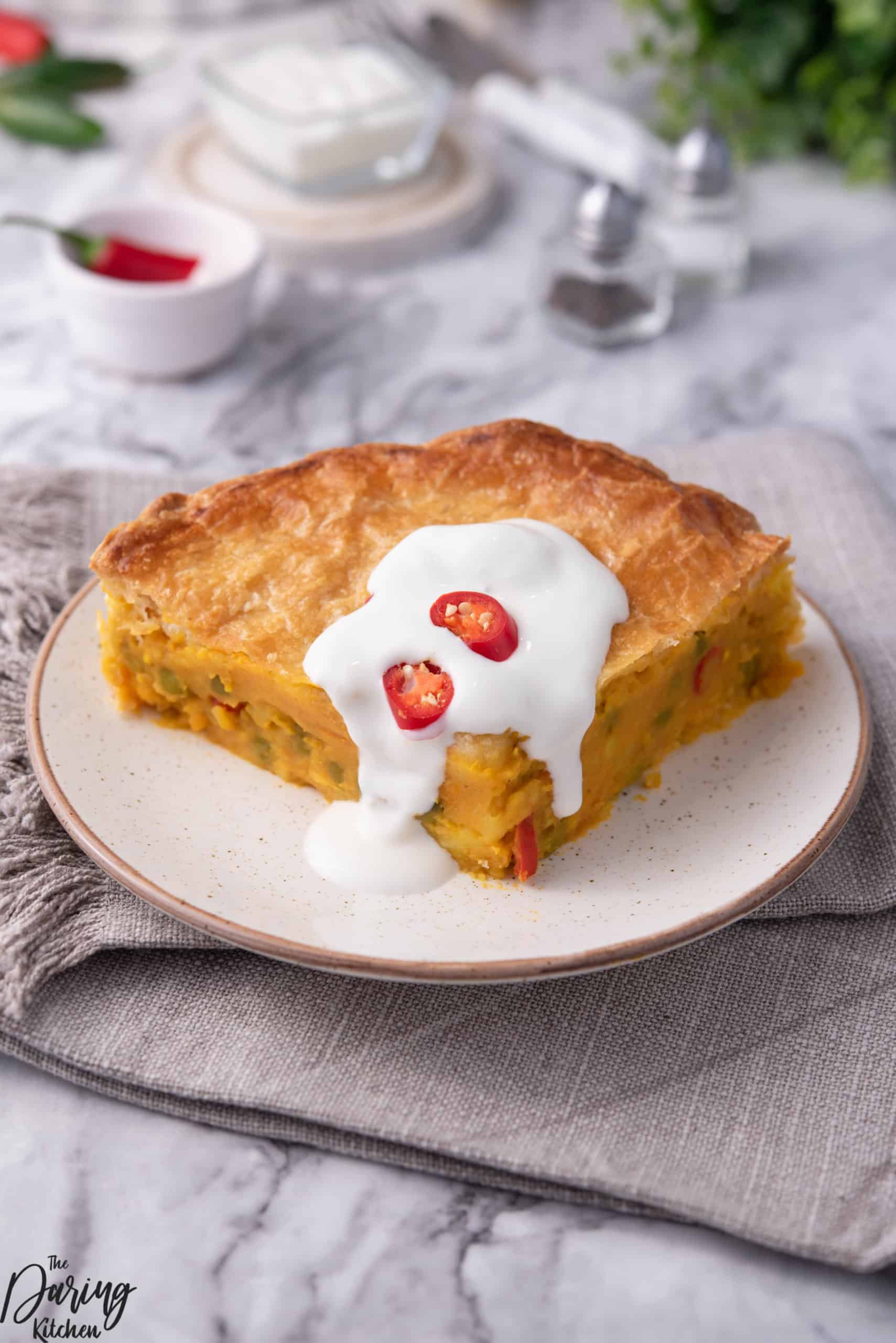 Vegetarian Samosa Pie With Puff Pastry And Veggies! - Daring Kitchen