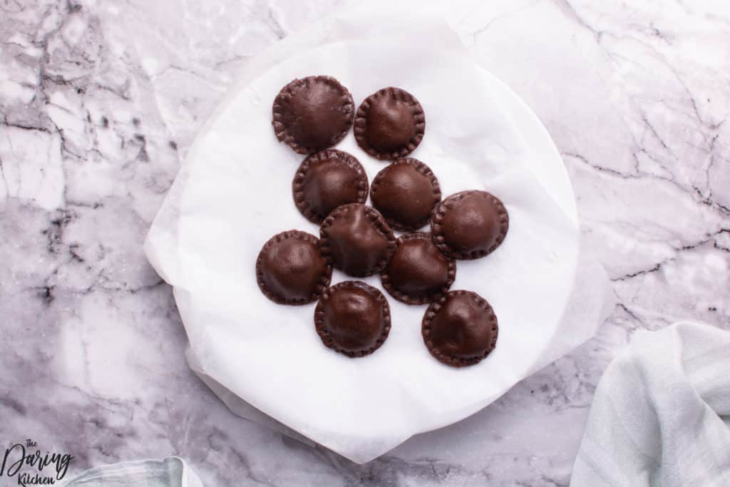 Chocolate Ravioli With Mascarpone And Raspberry Sauce - Daring Kitchen