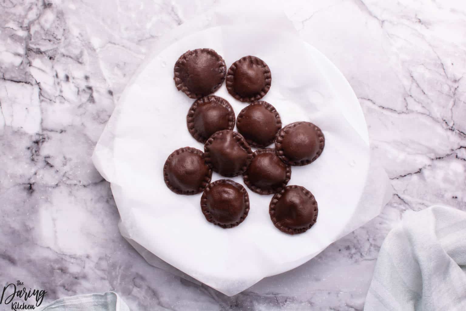 Chocolate Ravioli With Mascarpone And Raspberry Sauce - Daring Kitchen